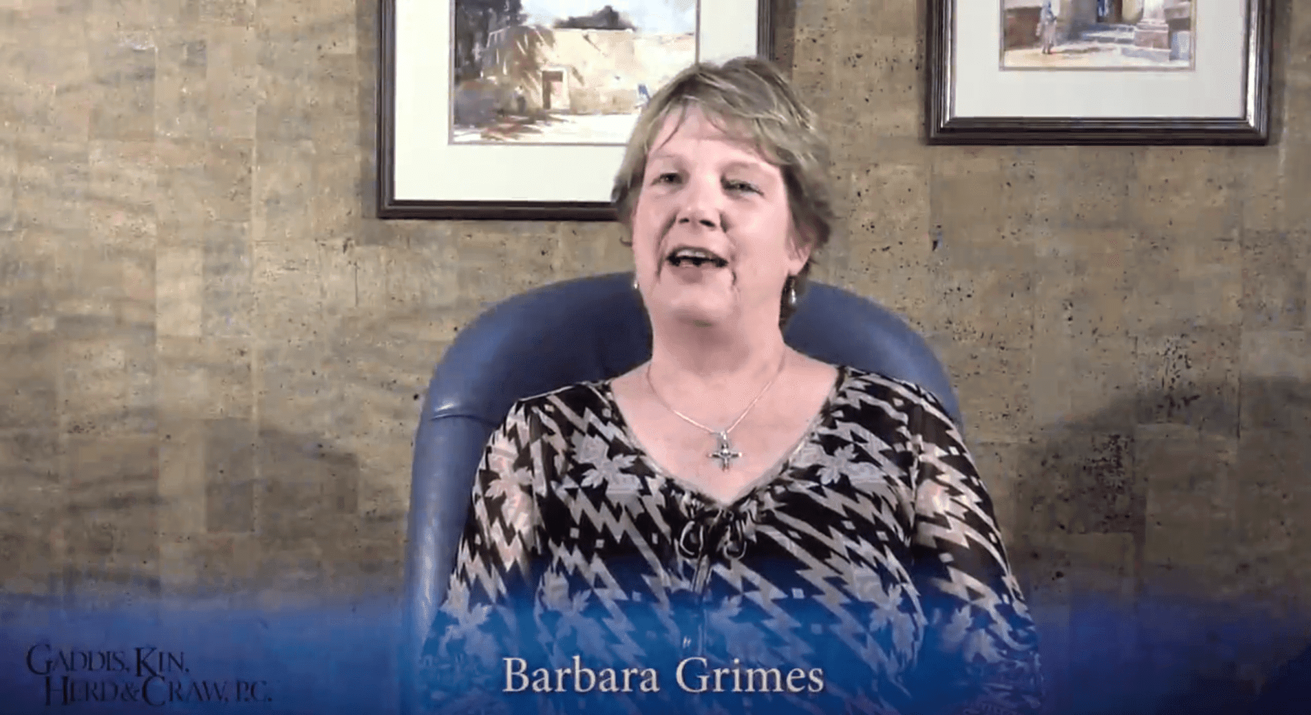 Barbara Grimes About Larry Gaddis | Video Center